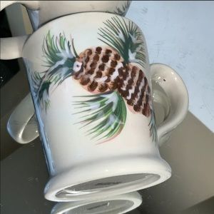 Dining | 2 Pine Cone Coffee Cups Mugs Stoneware Dx | Poshmark